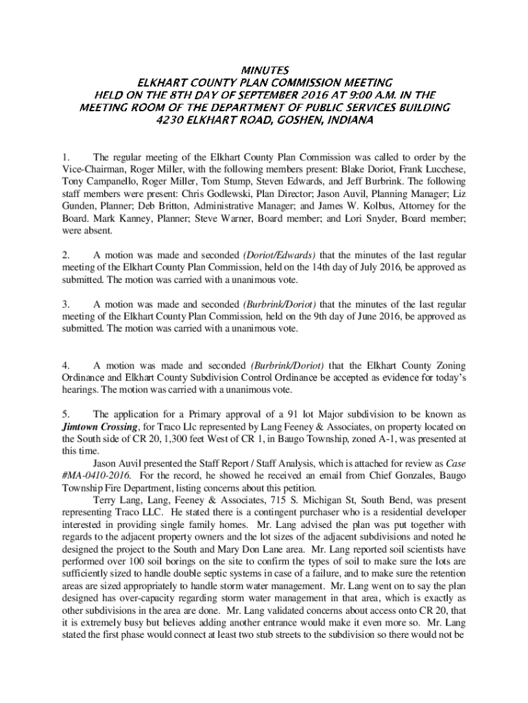 Fillable Online Vice-Chairman, Roger Miller, with the following members ...