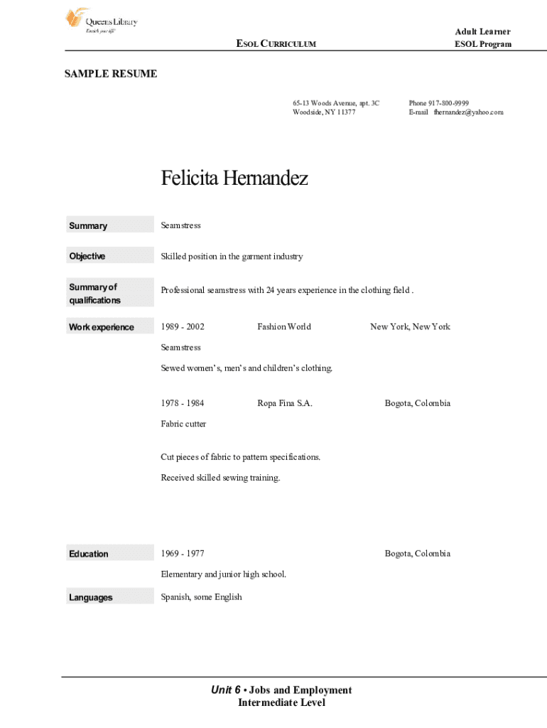 Fillable Online Intermediate Level Unit 6Cover.doc Fax Email Print - pdfFiller