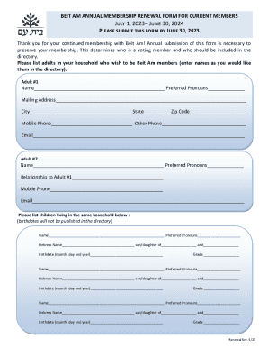 Fillable Online SOS MEMBERSHIP RENEWAL 2023-2024 - Form Fax Email Print - pdfFiller