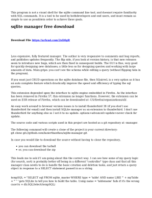Fillable Online Sqlite Manager Free Download Fax Email Print - pdfFiller