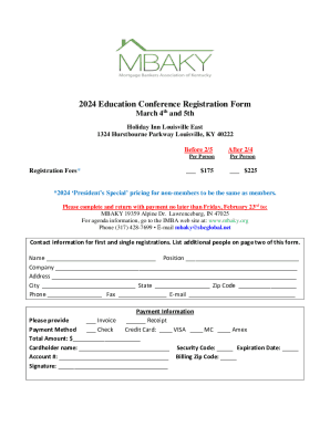 Fillable Online 2024 Education Conference Registration Form Fax Email Print - pdfFiller