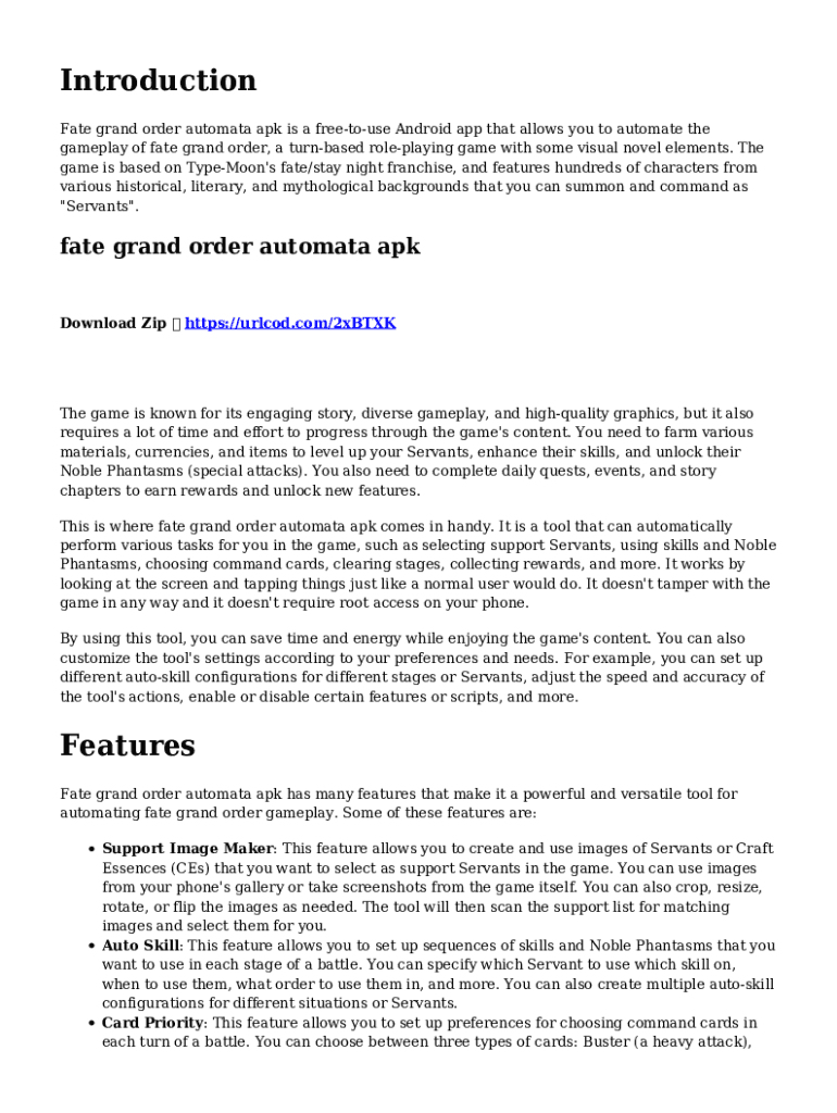 Fillable Online Fate-Grand-Automata/FGA: Auto-battle app for F/GO ...