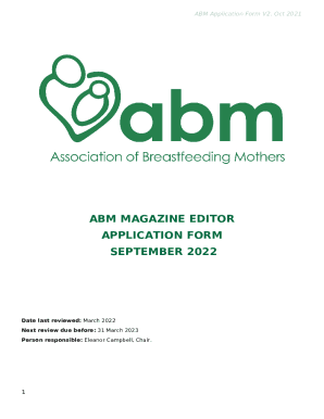 abm magazine editor application september 2022 - abm me Doc Template | pdfFiller