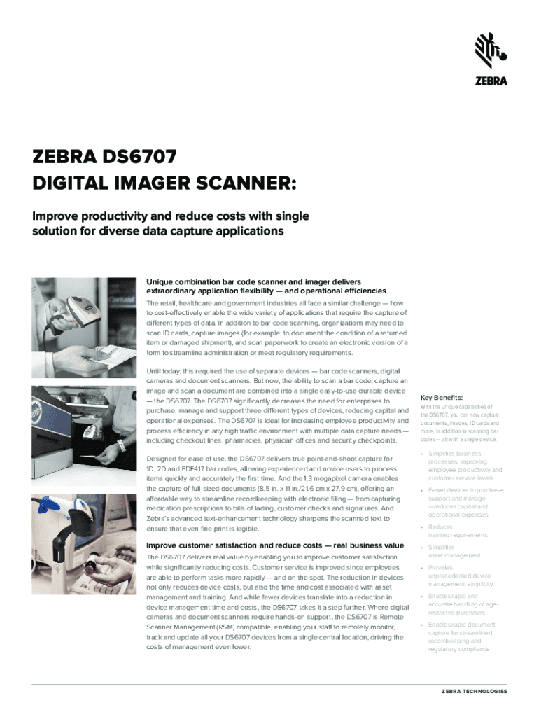 Fillable Online DS6707 Digital Imager Scanner Product Reference Guide ...