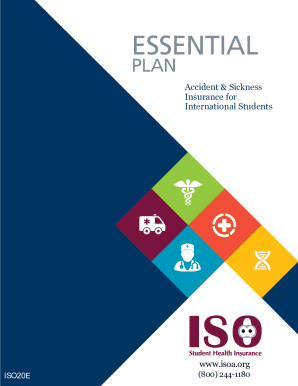 Fillable Online api isoa Essential ISO Student Health Insurance Fax ...