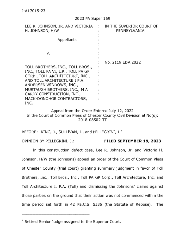 Fillable Online Pennsylvania Court Upholds Statute of Repose ...