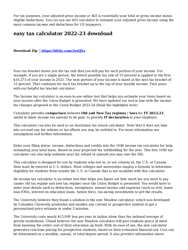 Fillable Online How To Calculate Adjusted Gross Income (AGI) for Tax ...