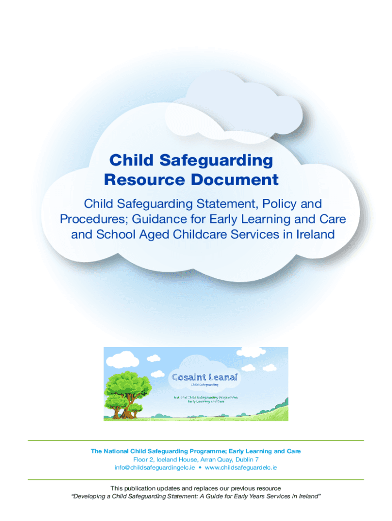 Fillable Online Child Safeguarding Statement, Policy, and Procedures ...