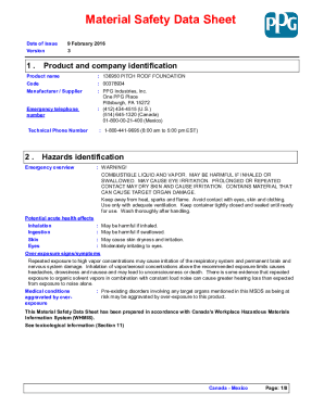 Fillable Online SDS - Product Safety Data Sheet Search Fax Email Print - pdfFiller