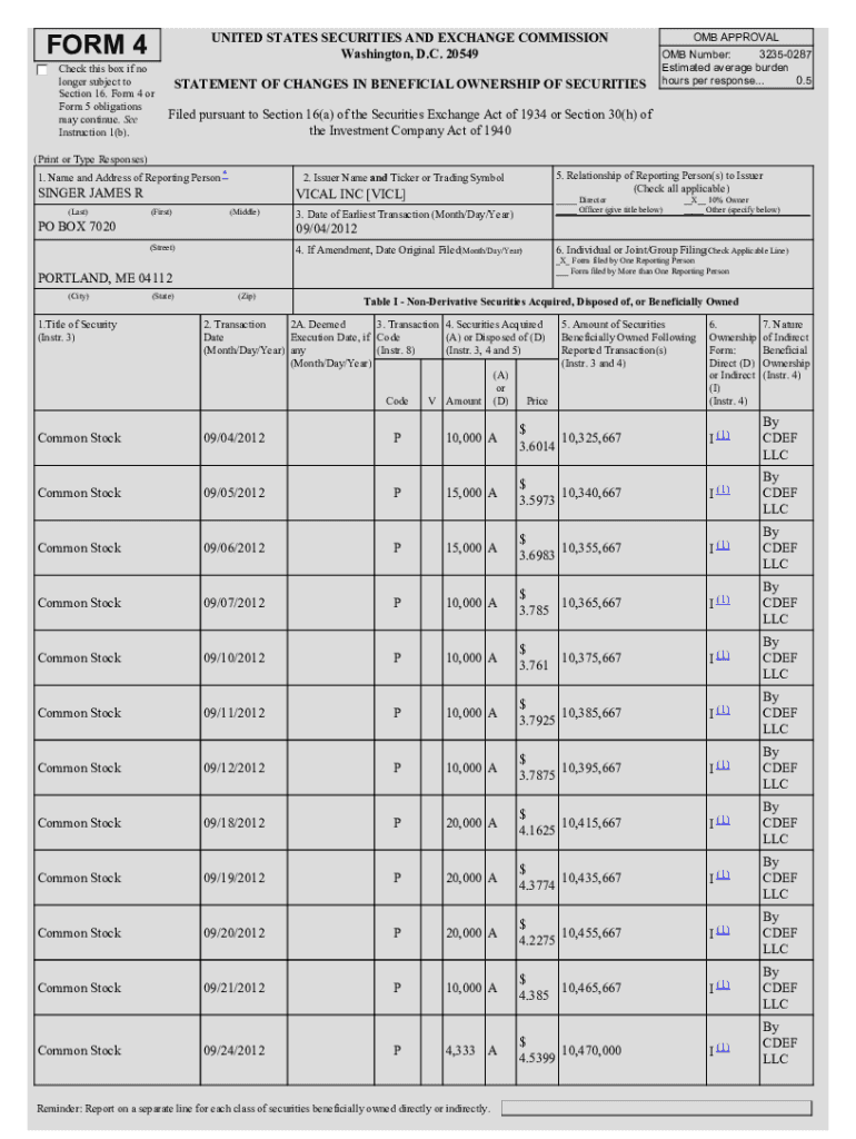 Fillable Online SINGER JAMES R Fax Email Print - pdfFiller