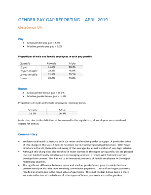 Fillable Online GENDER PAY GAP REPORTING - NET Fax Email Print - pdfFiller