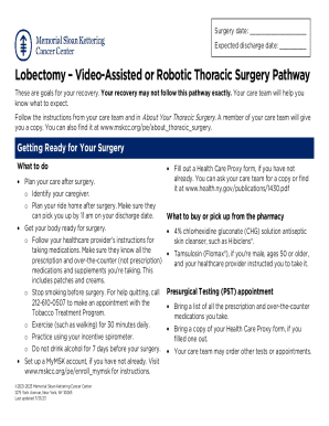 Fillable Online Lobectomy Video-Assisted or Robotic Thoracic Surgery Pathway Fax Email Print ...