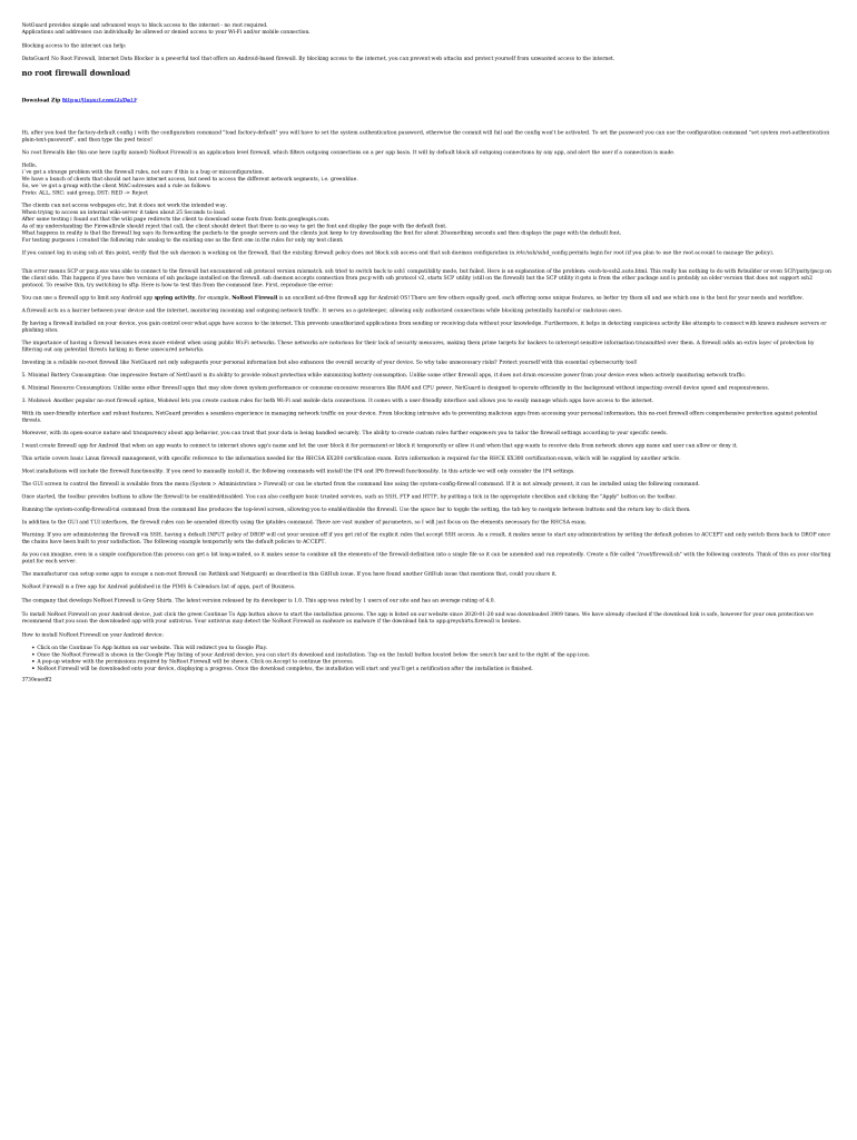 Fillable Online M66B/NetGuard: A simple way to block access to the ... Fax Email Print - pdfFiller