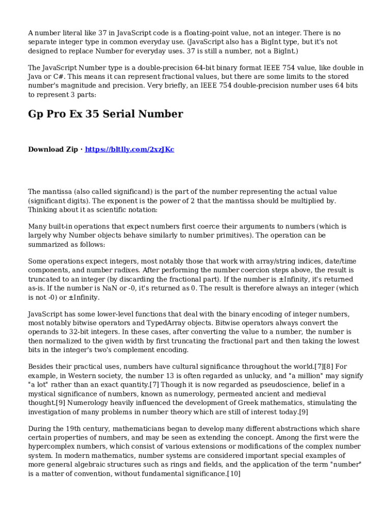 Fillable Online Gp Pro Ex 35 Serial Number Fax Email Print - pdfFiller