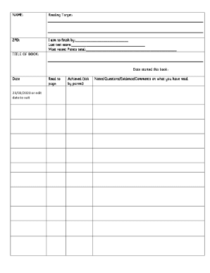 Fillable Online Reading Target: Fax Email Print - pdfFiller