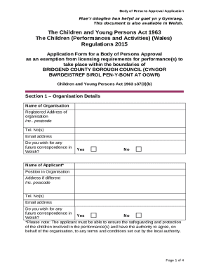 Body of Persons Approval (BOPA) Application ( ... Doc Template | pdfFiller