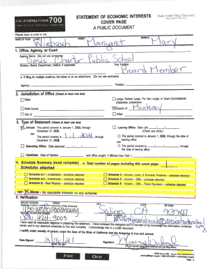 Fillable Online Completing the Form 700: Need to Know Fax Email Print ...