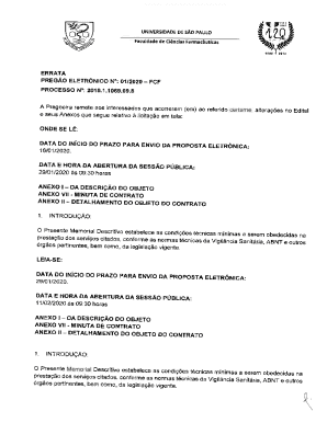 Preenchível Disponível fcf usp 128 So Paulo, 130 (19) Fax Email ...