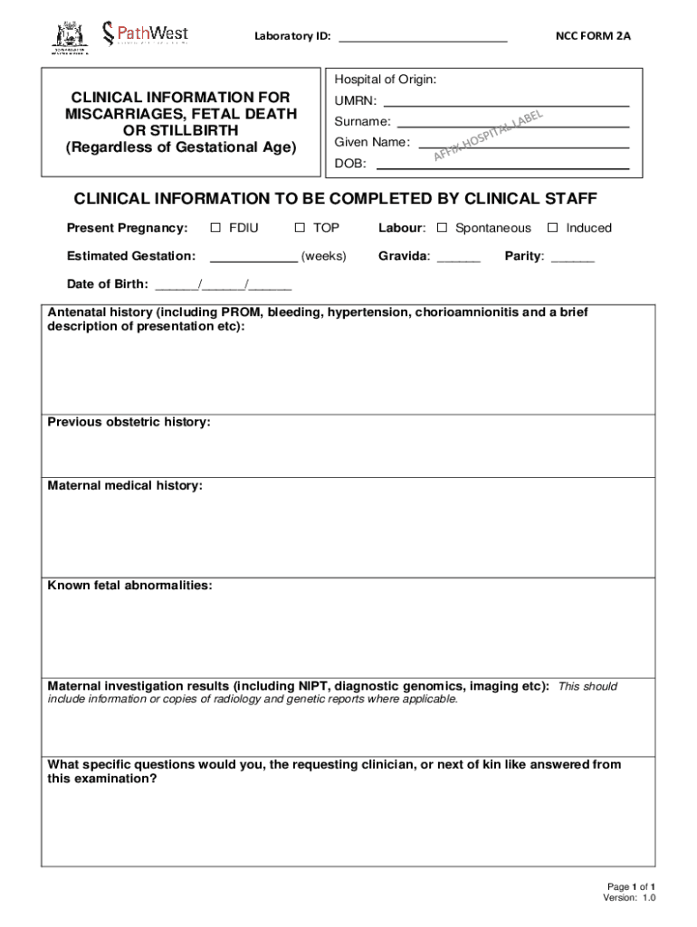 Fillable Online Fetal Death Certificates As a Source of Surveillance ...