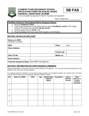 Fillable Online School Based FAS for SC Application Form Fax Email Print - pdfFiller