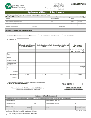 Fillable Online AGRICULTURAL REBATES Fax Email Print - pdfFiller