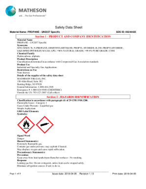 Fillable Online Propane Safety Data Sheet Fax Email Print - pdfFiller