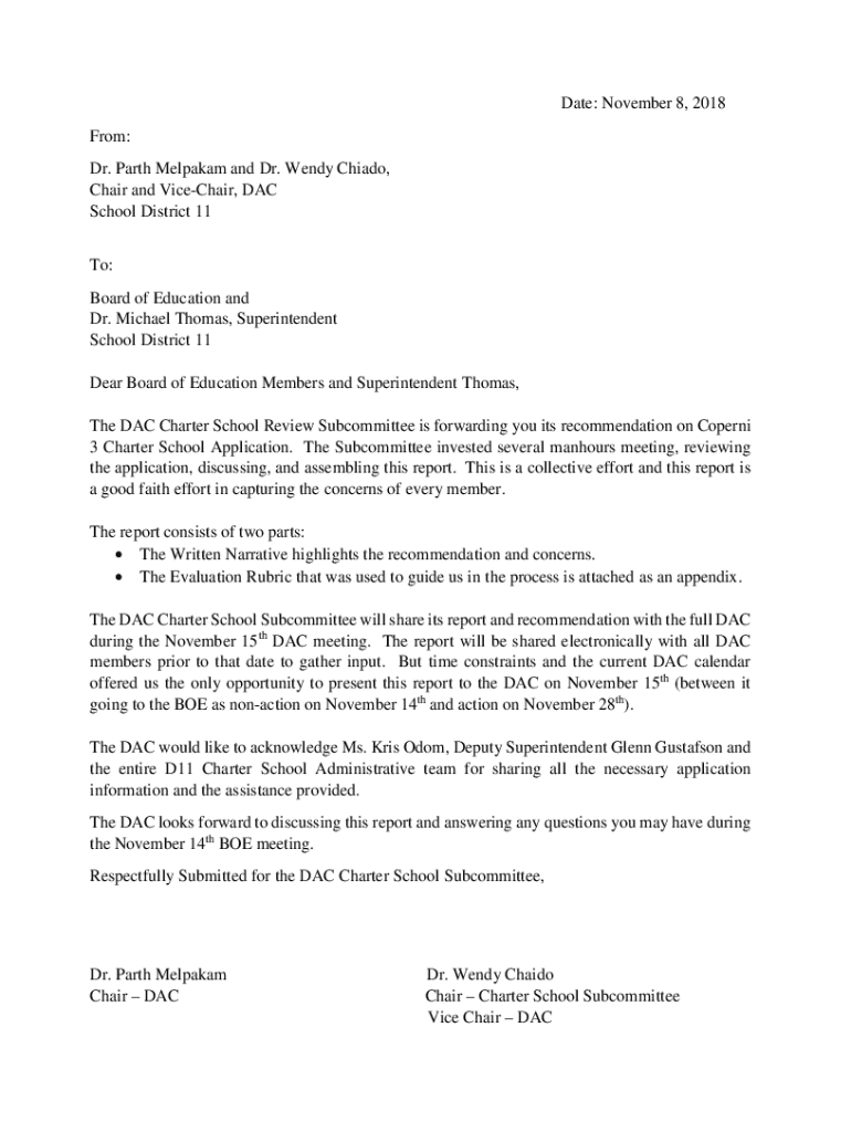 Fillable Online Dr. Parth Melpakam and Dr. Wendy Chiado, Chair and ...