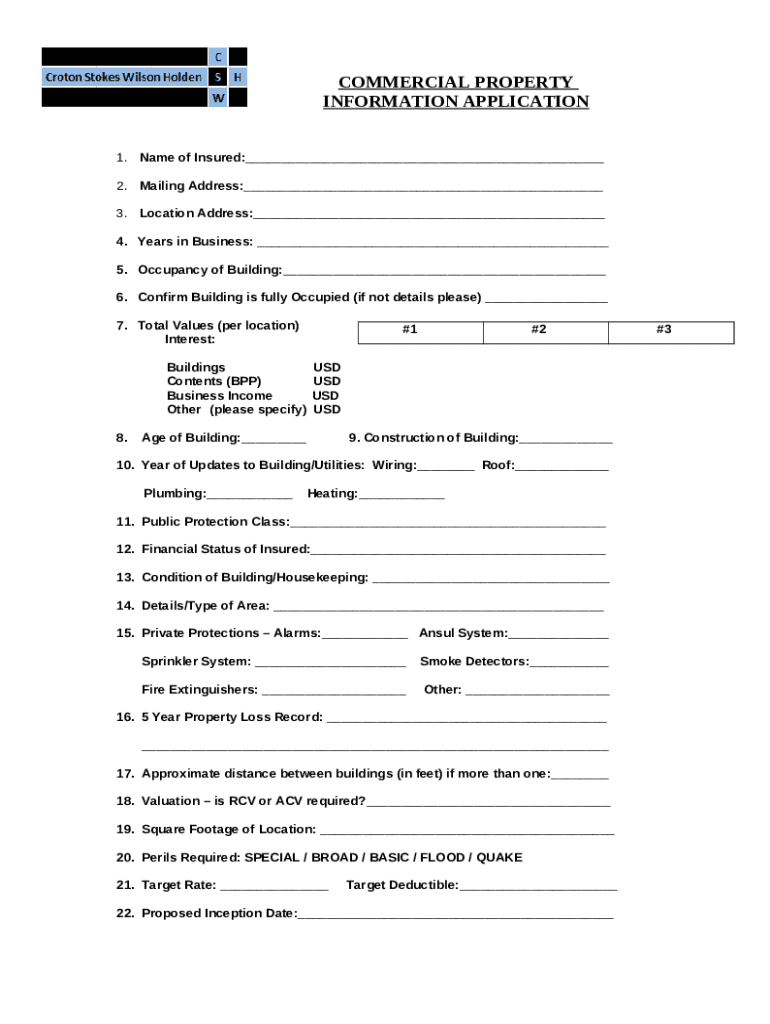 Property Ination Quote Sheet Doc Template | pdfFiller
