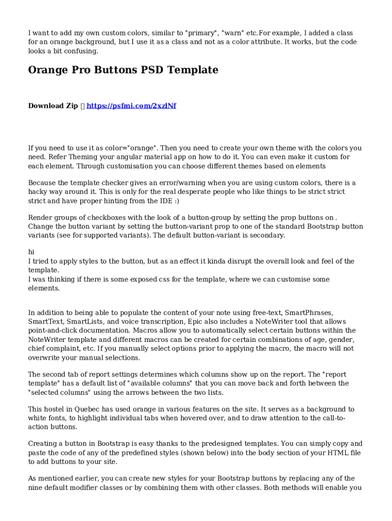 Fillable Online Orange Pro Buttons PSD Template Fax Email Print - pdfFiller