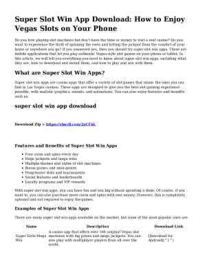Super Win Slots Vintage Slot - Fill Online, Printable, Fillable, Blank ...
