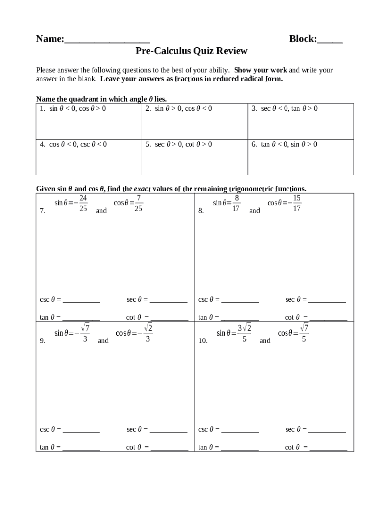 calculus I have a pre cal homework and truly don't know ... Doc ...