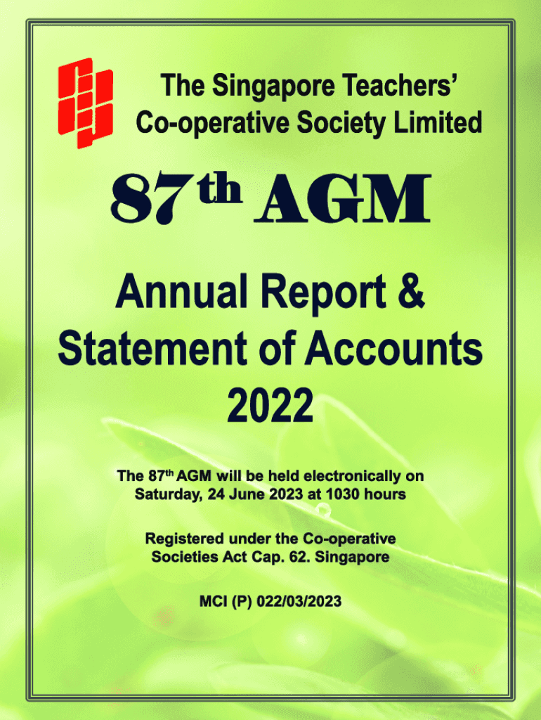 Fillable Online 87th-AGM-Annual-Report-Statement-of-Accounts-2022 ...