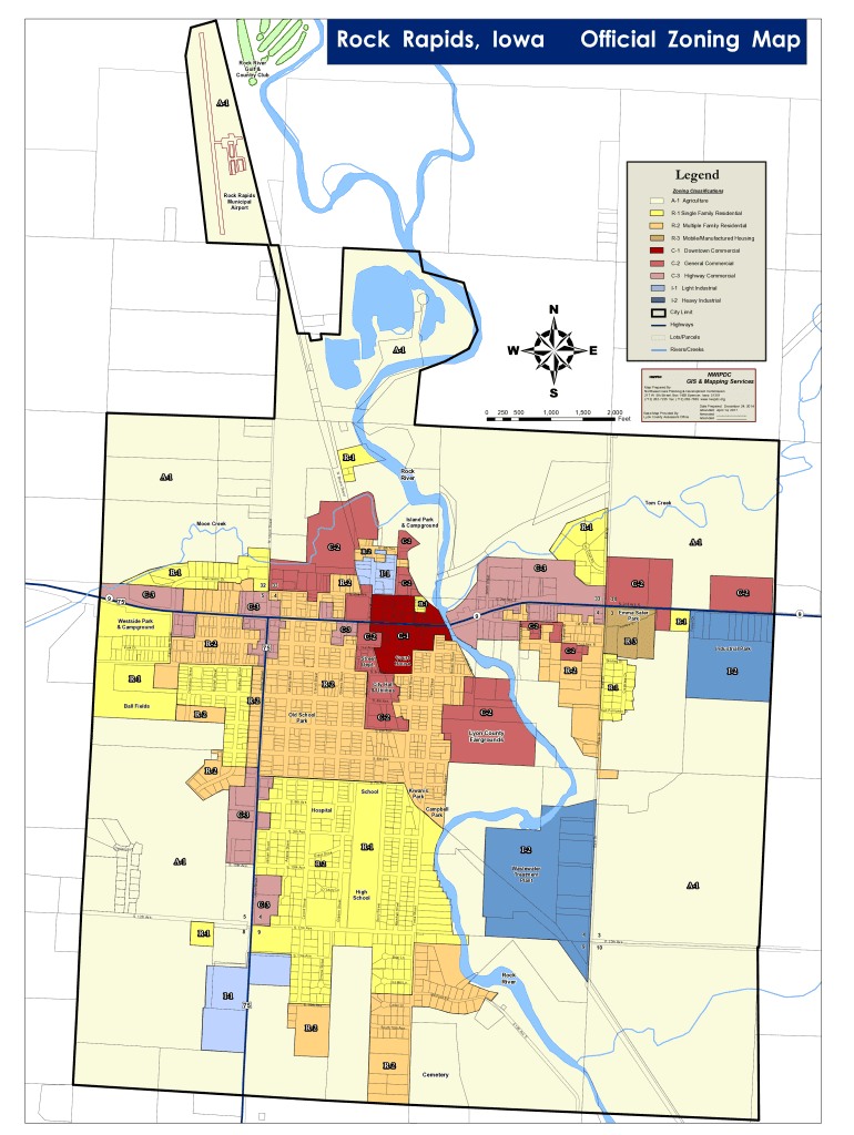 Fillable Online Rock Rapids, Iowa Official Zoning Map Fax Email Print ...