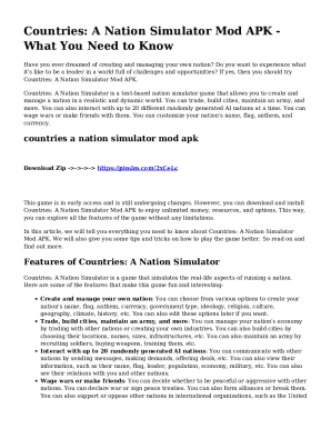 Fillable Online Countries: A Nation Simulator - Apps on Google Play Fax ...
