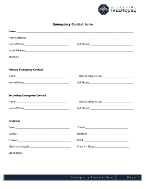 Fillable Online Emergency-Contact-Form-Template.pdf 2 Fax Email Print - pdfFiller