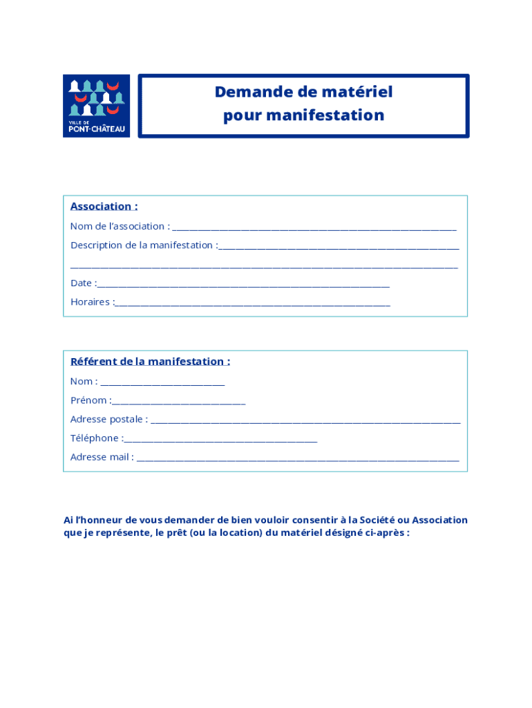 Remplissable En Ligne Demande de salle, de matriel et de dbit de ...