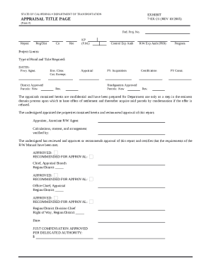 WAIVER VALUATION TITLE PAGE - dot ca Doc Template | pdfFiller