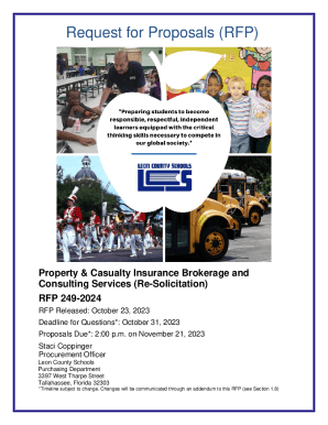 Fillable Online Request for Proposal - Property & Casual Insurance ...