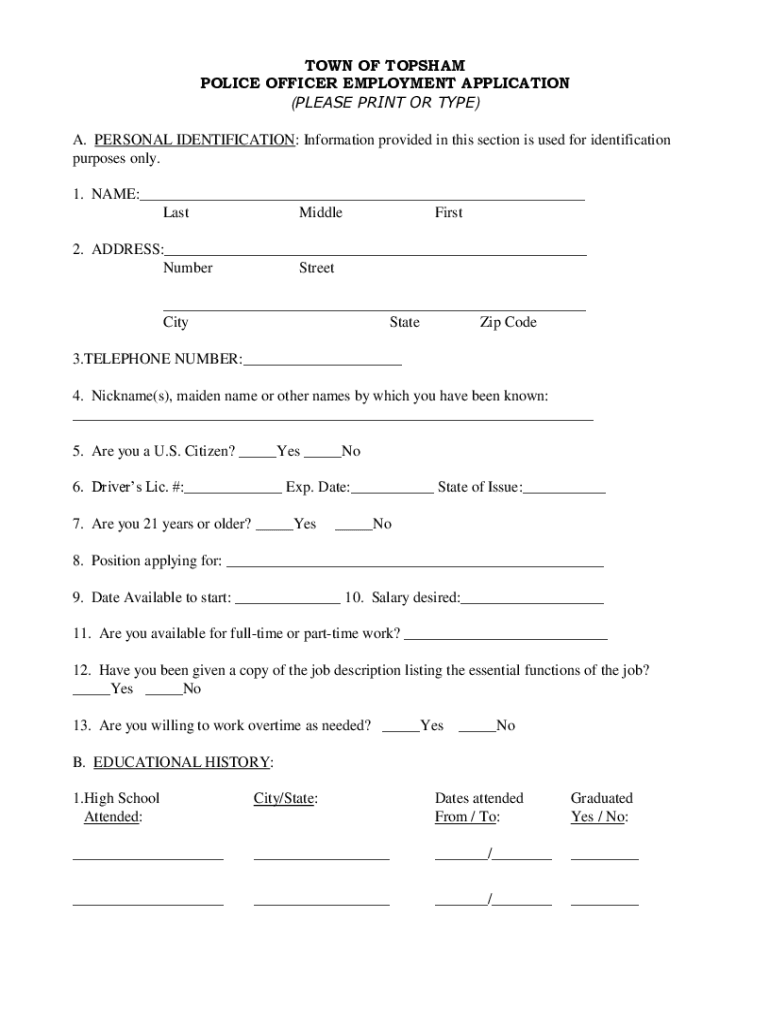 Fillable Online PERSONAL IDENTIFICATION: Information provided in this ...