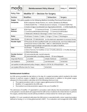 Fillable Online Modifiers Used With Vision Care Procedure Codes Fax ...