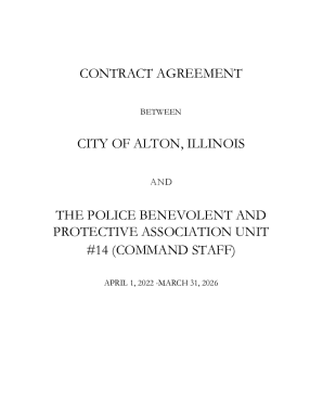 Fillable Online Agreement Between City of Springfield And Police ...