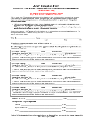 Fillable Online Degree Works Exception Form Fax Email Print - pdfFiller