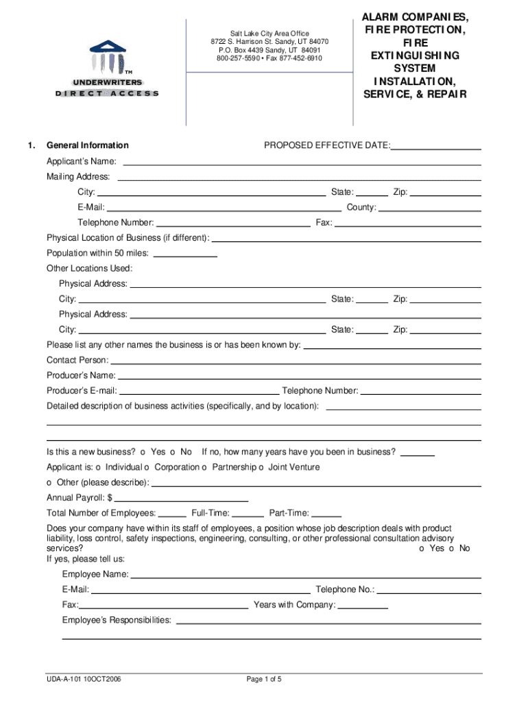 Fillable Online Form C: Application for Construction Insurance Fax ...