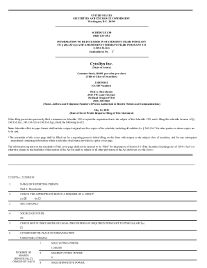 Fillable Online Schedule 13D Securities and Exchange Commission Fax ...