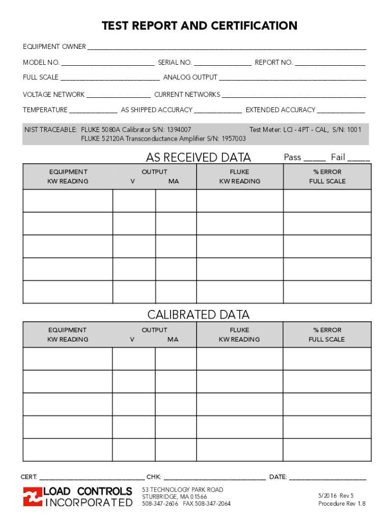 Remplissable En Ligne Test Report & Cert Rev 5.pages Fax Email Imprimer ...