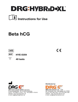 Fillable Online Beta hCG Fax Email Print - pdfFiller