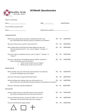 Fillable Online Developmental Questionnaire 8-22-14 Fax Email Print ...