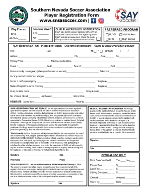 Fillable Online SNSA Policies & Rules Fax Email Print - pdfFiller