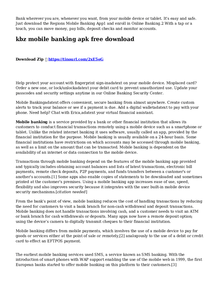 Fillable Online Kbz Mobile Banking Apk Free Download Fax Email Print ...