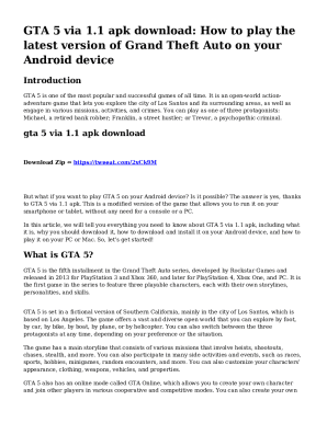 Fillable Online GTA 5 Mobile APK Download : GTA 5 Android Official App ...